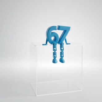 Generico Six Seven Brainrot Mini 3D - bewegliche Figur Mini Steal a Brainrot, Figur 67 Brainrot, Schreibtischdekoration