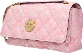 Versace Womens Pink Fabric Shoulder Bag