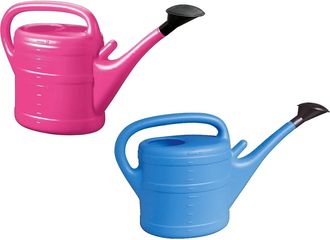 Kova&T 2X Gießkanne 10L PINK + HELLBLAU + 1x KÜHLSCHRANKMAGNET! Giesskanne Kunststoff für groß & klein Garten & Zimmerpflanzen Gießkannen Gieskanne Gieskanne
