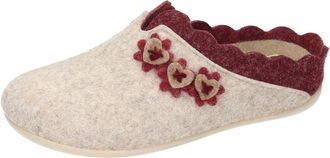 Manitu Home 320097-08 Damen-Pantoffeln, Beige, 41 EU