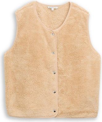 Tom Tailor Sweatjacke Strick & Sweatshirts Loose Fit Teddy Weste