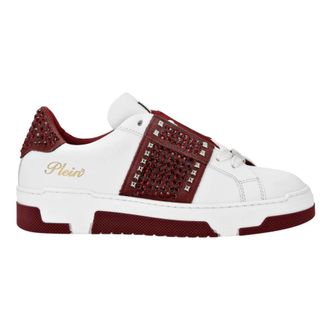 Philipp Plein unisex, Chaussures, Rouge, Taille: 41 EU Low Top Baskets Strass Studs