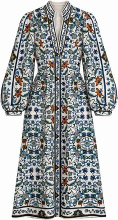 Farm Rio Farm Rio, Femme, Robes, Multicolore, Taille: 42 FR Flora Tapestry Maxi Dress