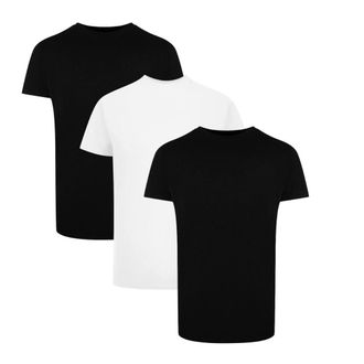 Palm Angels Tri-pack Flaggenlogo Schwarz-wei&szlig;e T-shirts