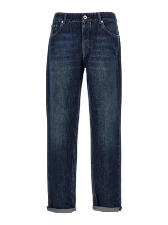 Brunello Cucinelli Jean Droit - Bleu