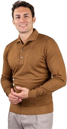 Ferrante Homme, Tops, Brun, Taille: L Polo Chemises