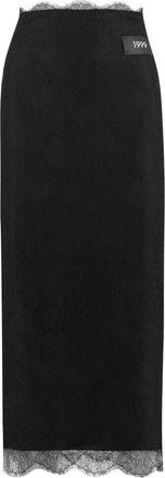 Dolce & Gabbana Femme, Jupes, Noir, Taille: 38 FR Lace Pencil Skirt