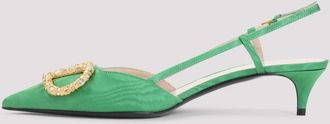 Valentino Garavani Hohe Schuhe - Emerald Green Sling Back - Gr. 36 (EU) - in Grün - für Damen