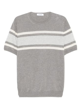 Gran Sasso t-shirt à détails de rayures - Gris