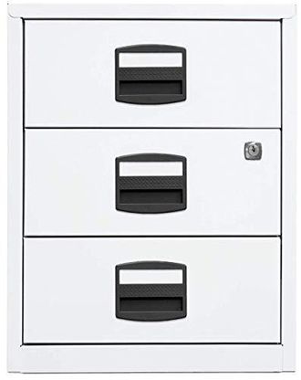 Bisley Bisley Home Personal Rollcontainer PFA: mit 3 Schublade/Bürocontainer/Rollwagen Gebrauch für Schreibtisch, Akten, Dokumente, Schreibwaren Maße: 40 x 4