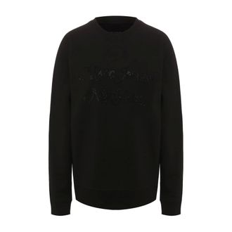 Marc Jacobs Femme, Sweatshirts et sweats &agrave; capuche, Noir, Taille: 40 FR Rhinestone Logo SweaT-shirt