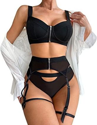 Generic Lingerie Sexy Femme Coquine Hot Lingerie Femme Une soir&eacute;e Coquine Costume Cosplay Mignon Camisole Bretelles + Culotte Babydoll Look Coquin Doux