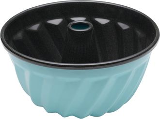 Riess 0495-016, Gugelhupfform, 22cm, Emaille, KRISTALLBLAU, LBH 22.5x22.5x10.3cm, Gewicht 0.628kg, Backform