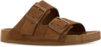 Balenciaga Brown Slippers Flat Shoes