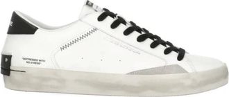 Crime London Homme, Chaussures, Blanc, Taille: 43 EU Distressed Baskets