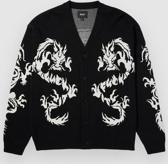 HUF Twin Dragon Strickjacke black