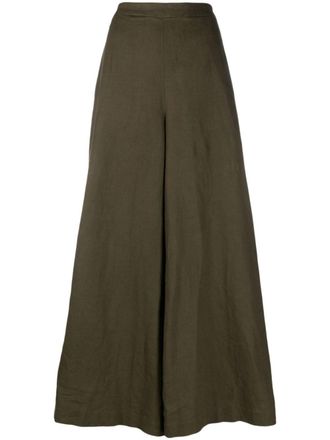 Polo Ralph Lauren Palazzohose aus Leinen - Gr&uuml;n