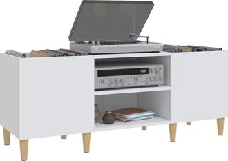 Generic Plattenschrank, Schallplattenschrank mit viel Stauraum, Plattenspieler Schrank f&uuml;r Wohnzimmer, LP Schrank, Schallplattenst&auml;nder, Holzwerkstoff(Sonoma 