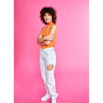 Off-white Lochjeans - Blau