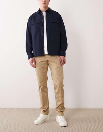 Mango Pantalon &agrave; pinces classique - Beige-Neutre
