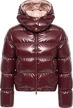 Moncler Moncler Doudoune Courte En Nylon Niveole, Femme, Rouge, Taille: 00