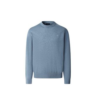 Hackett Pull col rond en coton et soie