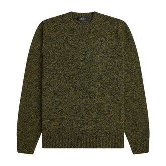 Fred Perry Maglione in filato ritorto m&eacute;lange - - Knitwear - Herren - Gr&uuml;n - XL