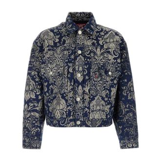 Junya Watanabe Homme, Vestes, Multicolore, Taille: L Damask Trucker Jacket