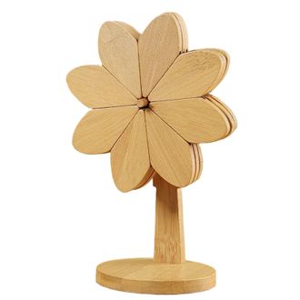 Generic Untersetzer Set - Hitzebest&auml;ndige Anti-Slip Nat&uuml;rliches Set - M&uuml;hle Holz W&auml;rmeuntersetzer F&uuml;r K&uuml;che | F&uuml;r Wohnkultur Schreibtisch Theke Bauernhaus B&uuml;r