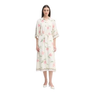 Mos Mosh MOS Mosh, Femme, Robes, Beige, Taille: 36 FR MMBunno Big Orchid Dress