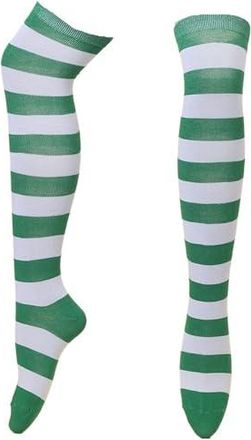 Generico Chaussettes hautes au genou ray&eacute; style sportif pour femme (2 paires), Sock 28, Taille Unique