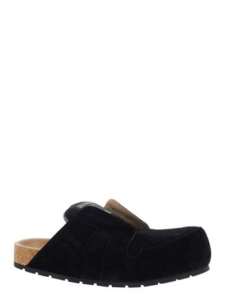 Balenciaga Mens Mule Dumbo Black Suede Calf Leather