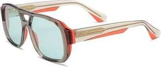 Generic Lunettes De Soleil R&eacute;tro UV400 &Agrave; Grande Monture For Hommes Et Femmes, Lunettes De Soleil De F&ecirc;te Photo(Green)