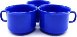 Kimmel 3 St&uuml;ck Tasse 150 ml Kindertasse Kaffeetasse Picknickgeschirr, Mehrweg, aus Plastik Kunststoff, Farbe blau