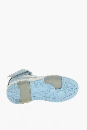 Off-white Mid-Top OUT OF OFFICE Leather Sneakers with Velcro Closure Off-White
