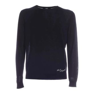 Karl Lagerfeld Signature Logo Pullover - - Knitwear - Herren - Schwarzk - M
