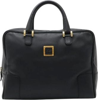 Loewe Pre-owned Sac Boston Amazona en Cuir - Femme - Pre-owned - Noir - Taille: ONE Size