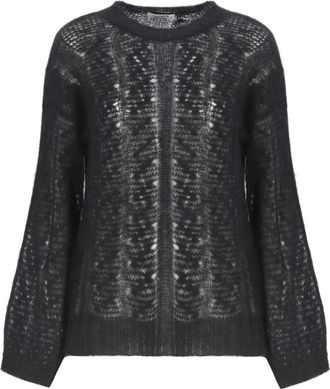 KANGRA Femme, Pulls, Noir, Taille: 38 FR Pull en m&eacute;lange dalpaga