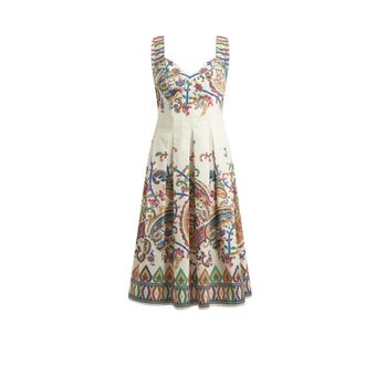 Etro Bedrucktes Popeline-Midikleid - - Dresses - Damen - Mehrfarbig - L