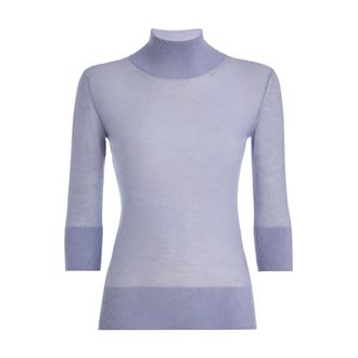 Genny Pull &agrave; col roul&eacute; - Femme - Pulls - Bleu - Taille: 34 FR