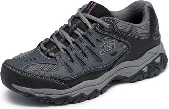 Skechers Herren Afterburn Memory-Foam Schn&uuml;rschuh, Navy, 46 EU X-Weit