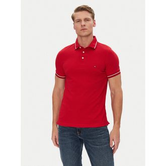 Tommy Hilfiger Poloshirt Seasonal MW0MW39993 Rot Slim Fit