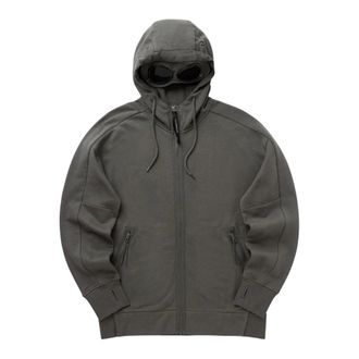 C.P. Company C.p. Company, Homme, Sweatshirts et sweats &agrave; capuche, Gris, Taille: L Diagonal Raised Fleece Goggle SweaT-shirt