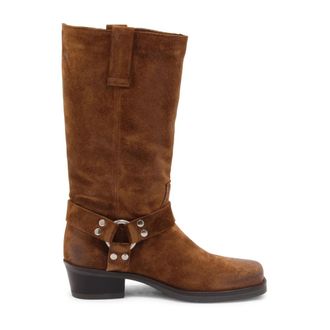 Julie Dee Vintage-Effekt Hohe Stiefel - - Shoes - Damen - Braun - 39 EU