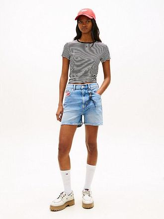 Tommy Hilfiger Short en denim mom &agrave; poche colour-block