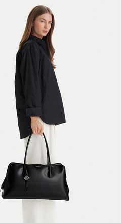 Calvin Klein Handtasche Emblem Trio Large Work Bag LV04F3368G Schwarz