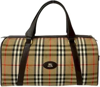 Burberry unisex, Pre-owned, Brun, Taille: ONE Size Sac Week-end en Toile Pre-owned