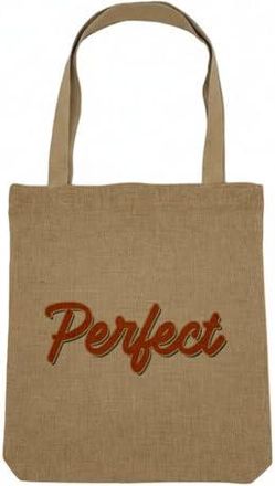 Fabulous Sac Shopping Tote Bag Aspect Lin - Perfect Parfait - Sac de Courses Toile Epaisse 360g Beige Naturel Cabas Port&eacute; Epaule Solide Imprim&eacute; en France