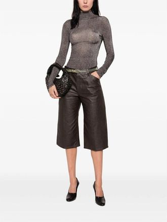 Maison Margiela Grey Herringbone Viscose Bodysuit - Gray
