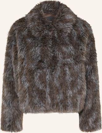 OPUS Kunstfell-Jacke Hajula beige